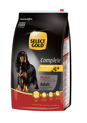 Køb SELECT GOLD Adult Complete Medium kylling & kalkun 4 kg her– Maxi ...