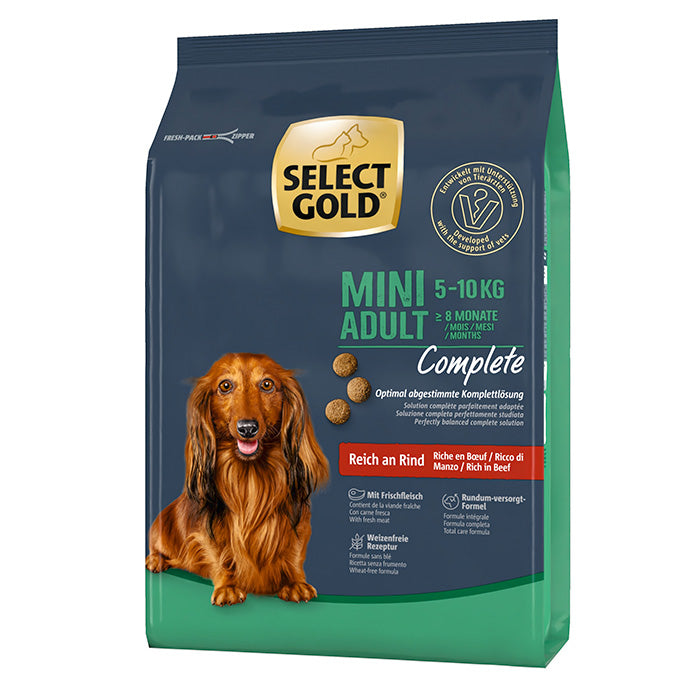 Køb SELECT GOLD Adult Complete Mini okse 1 kg her– Maxi Zoo Danmark