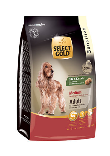 Køb SELECT GOLD Adult Sensitive Medium and & kartofler 1 kg her– Maxi ...