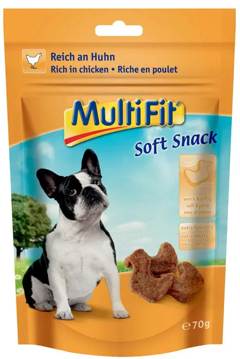 Køb MULTIFIT Soft Snack kylling 70 g her– Maxi Zoo Danmark