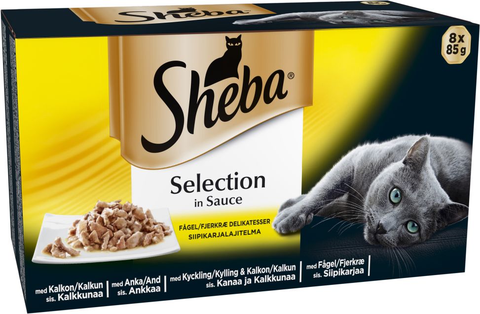 Køb SHEBA Adult Selection Sauce,menu alu 4 varianter 8x85 g her– Maxi ...