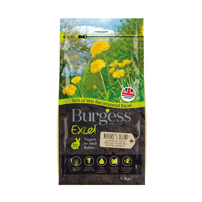 Burgess Excel Nature Blend Adult 1,5 Kg– Maxi Zoo Danmark